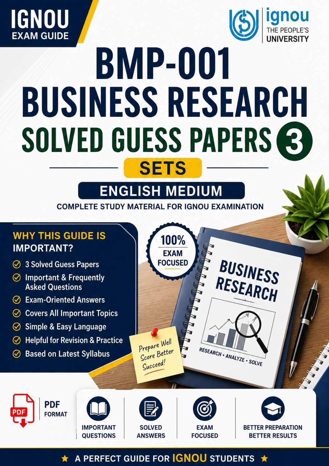 BMP-001 Business Research Solved Guess Papers PDF (3 Sets) – IGNOU ...
